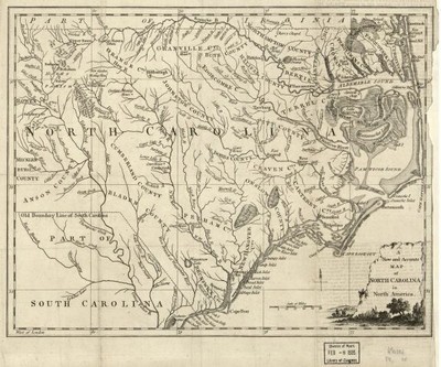 1779 Map| A new and accurate map of North Carolina in North America ...
