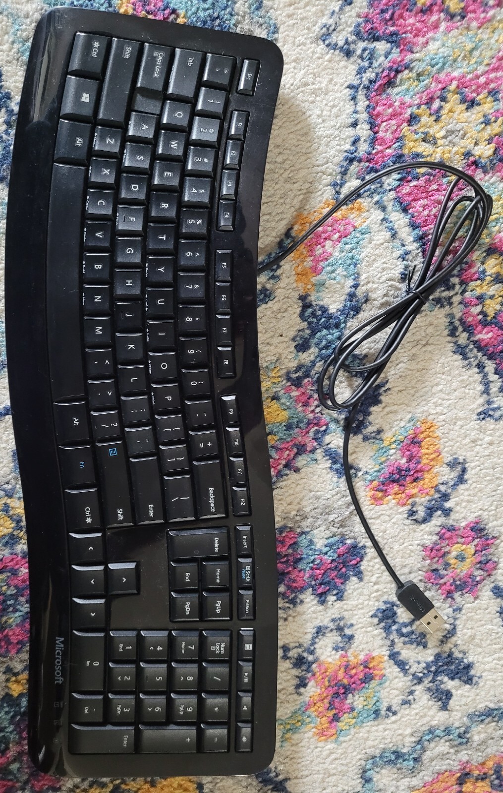 Microsoft Comfort Curve Keyboard 3000 USB Multimedia Contour model ...