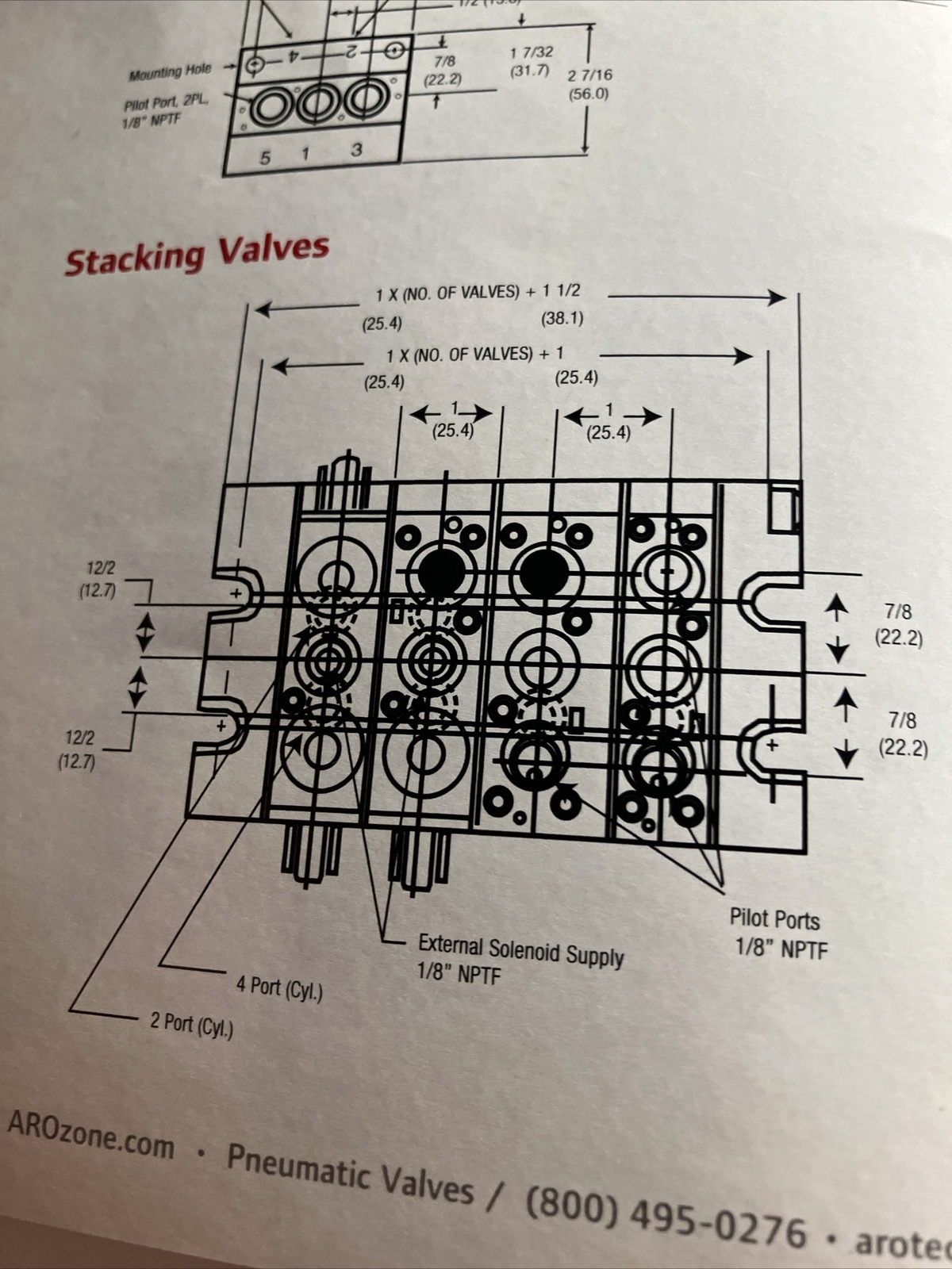 A422PD, ARO, Alpha 4-Way Stacking Valve, Viton Spool, Double Pilot, 1 ...