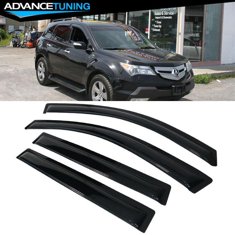 Fits 07-13 Acura MDX YD2 4Door Acrylic Tape On Window Visors Rain Sun ...