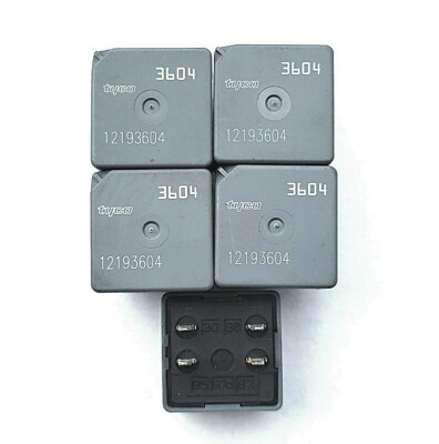 TYCO 12193604 / 3604 4 Pin Relay | Lot of 5 | OEM Genuine GM | Gray ...