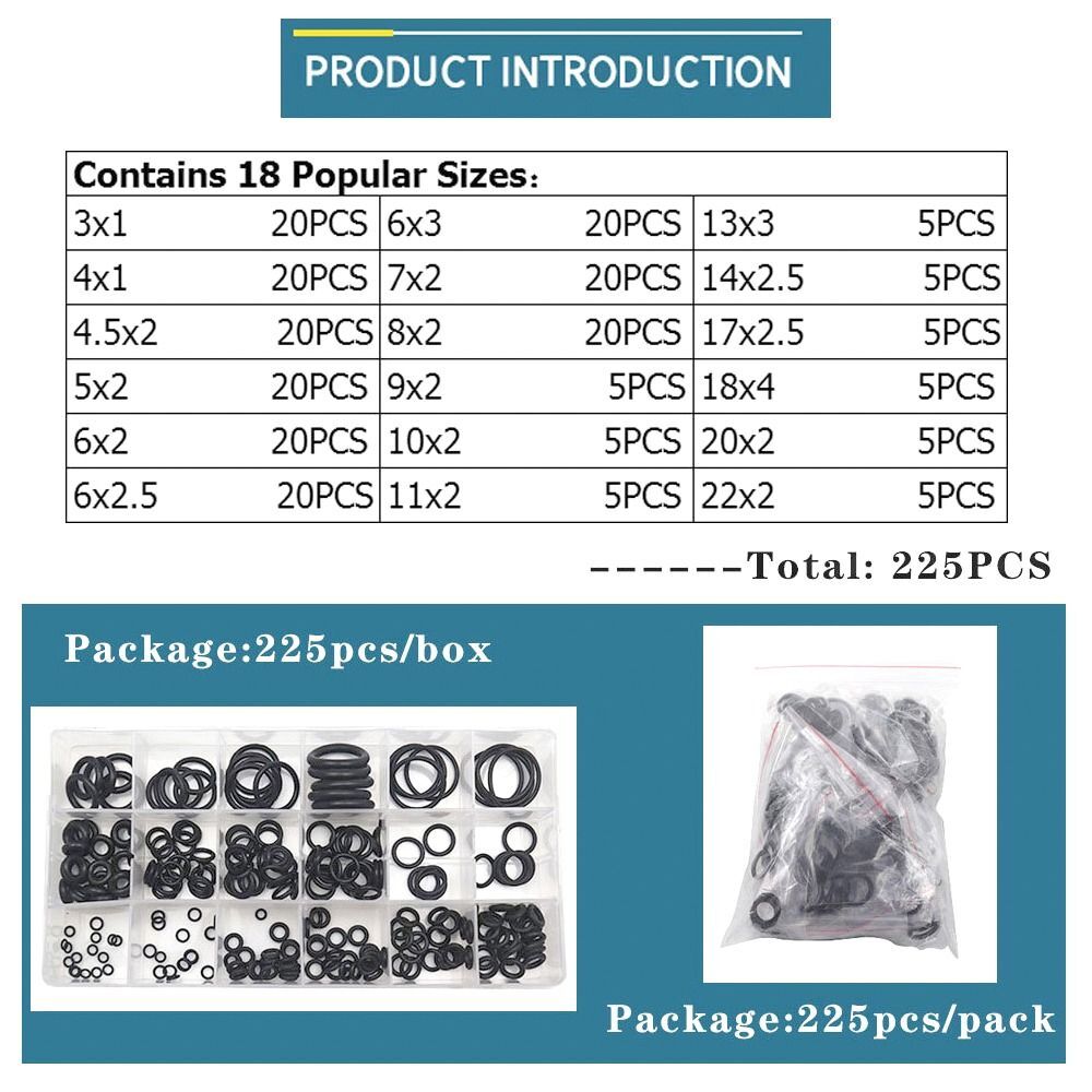 Rubber With Plactic Box Washer Seals Sealing Gaskets Elastic Band O ...