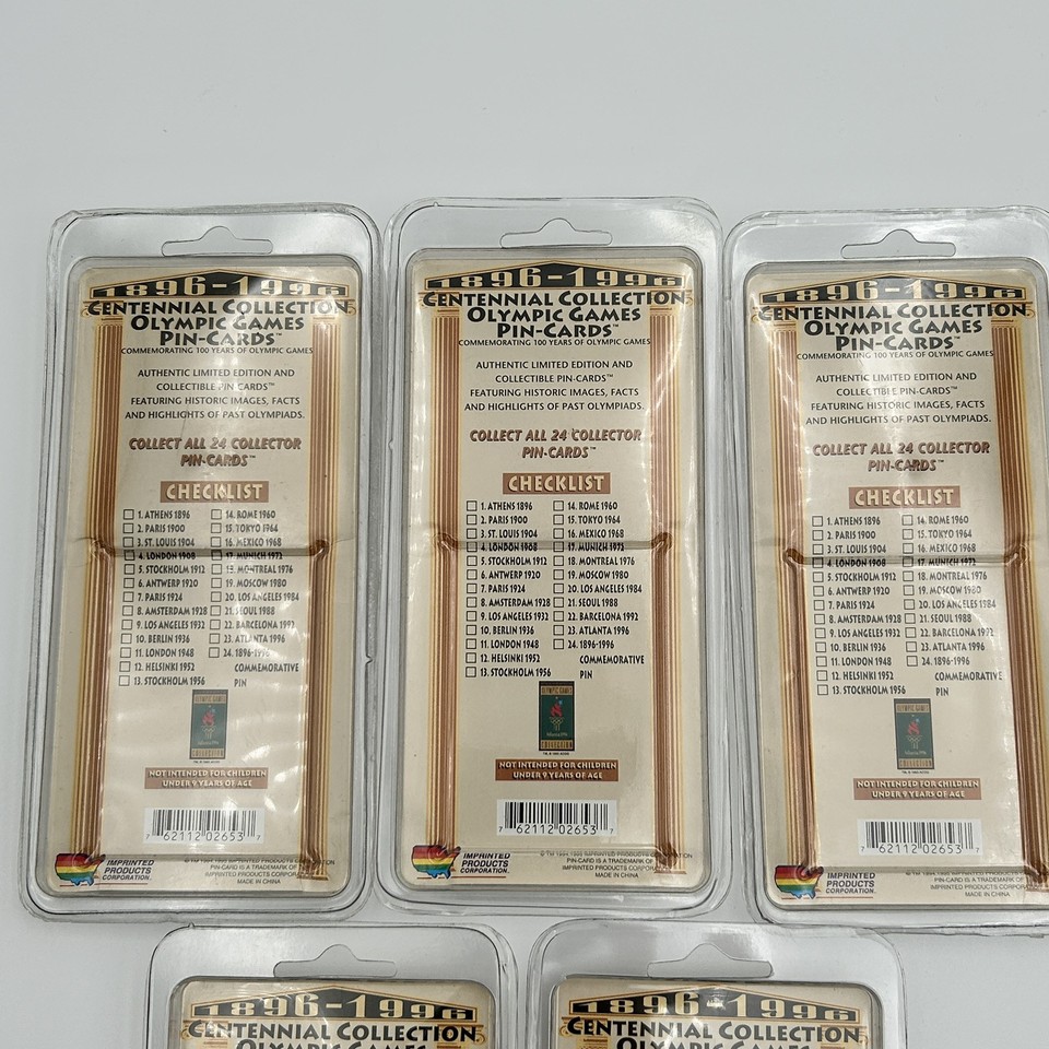 Atlanta 1996 Olympic Centennial Games Pin Set Lot of 5 Commemorative ...