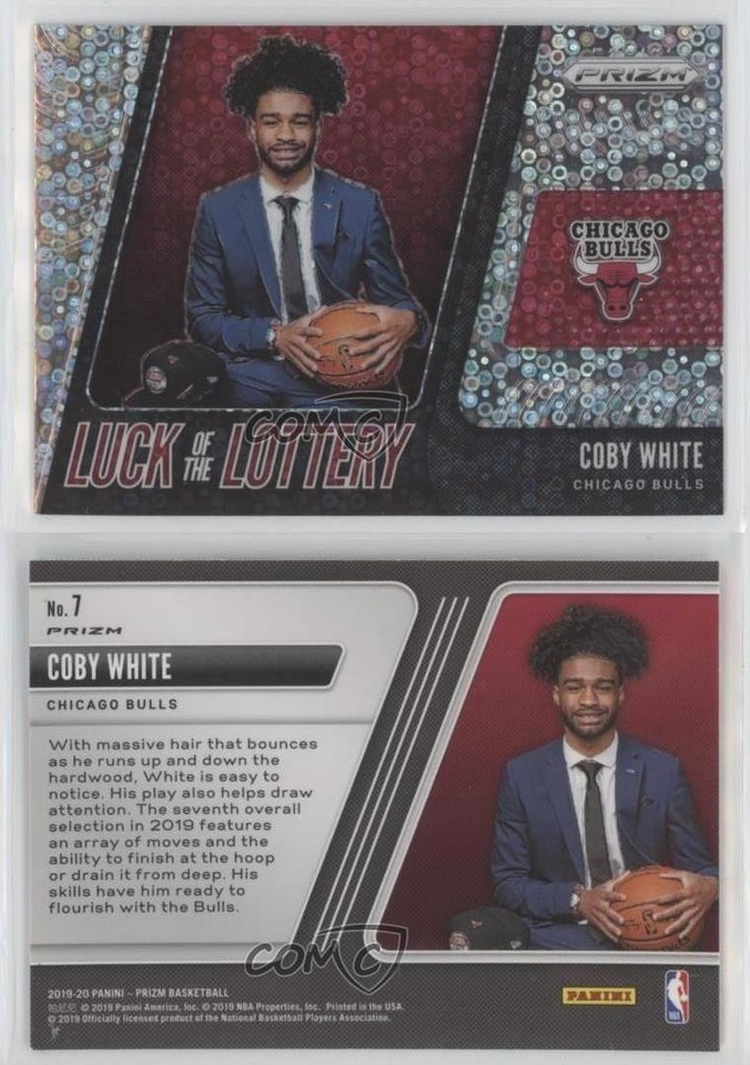2019-20 Panini Prizm Luck of the Lottery Fast Break Coby White #7 ...
