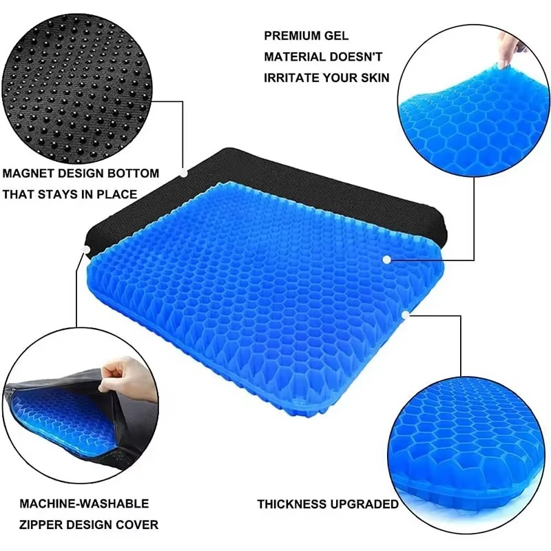 Gel Seat Cushion Honeycomb Design Pressure Relief Pad for Office Car ...
