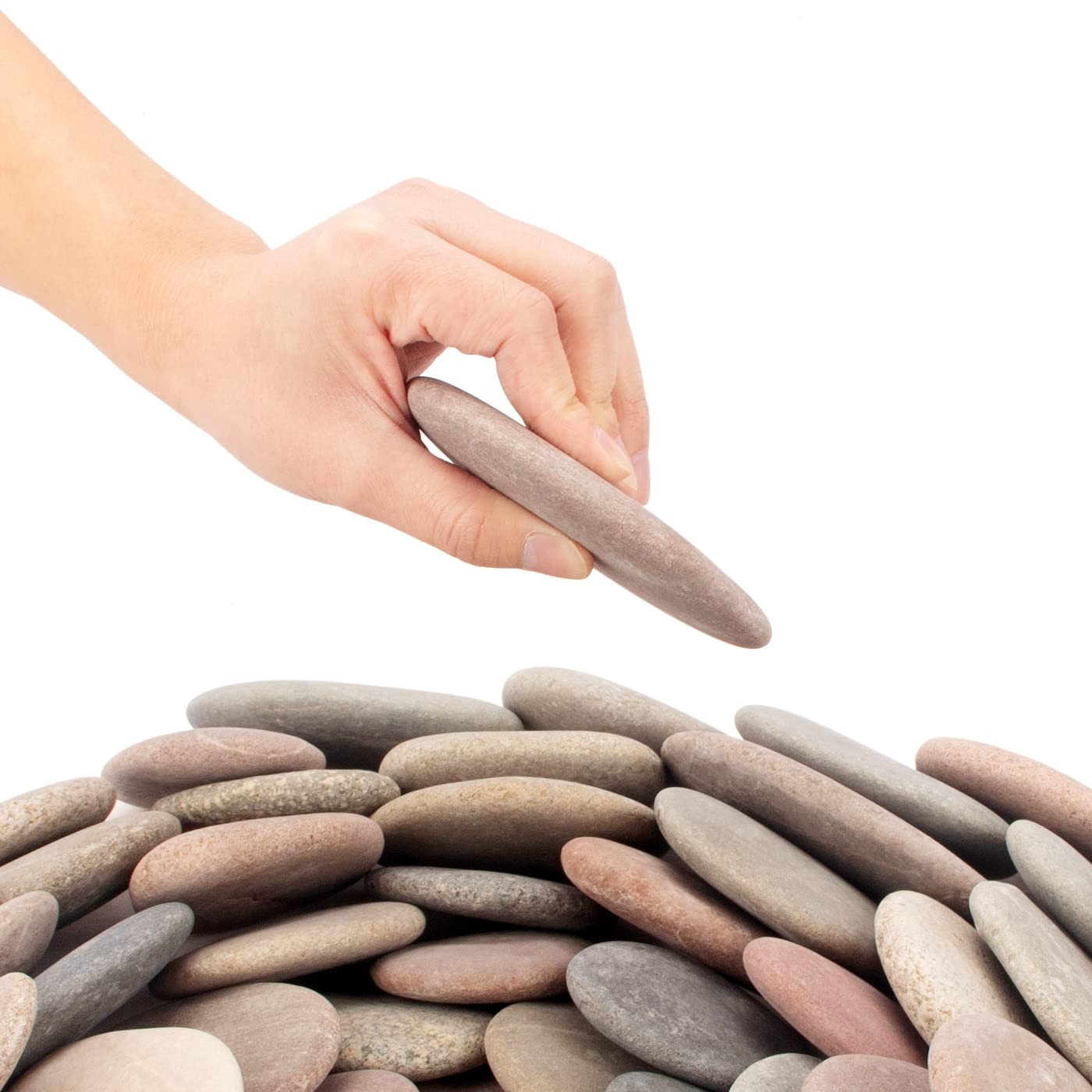[About 30 PCS - 35 PCS](18 Pounds) Painting Rocks,3"-4.8" River Rocks ...