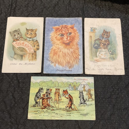 x4 Antique Louis Wain Postcards Dated 1904-06-07 ~ Rare Set | eBay UK