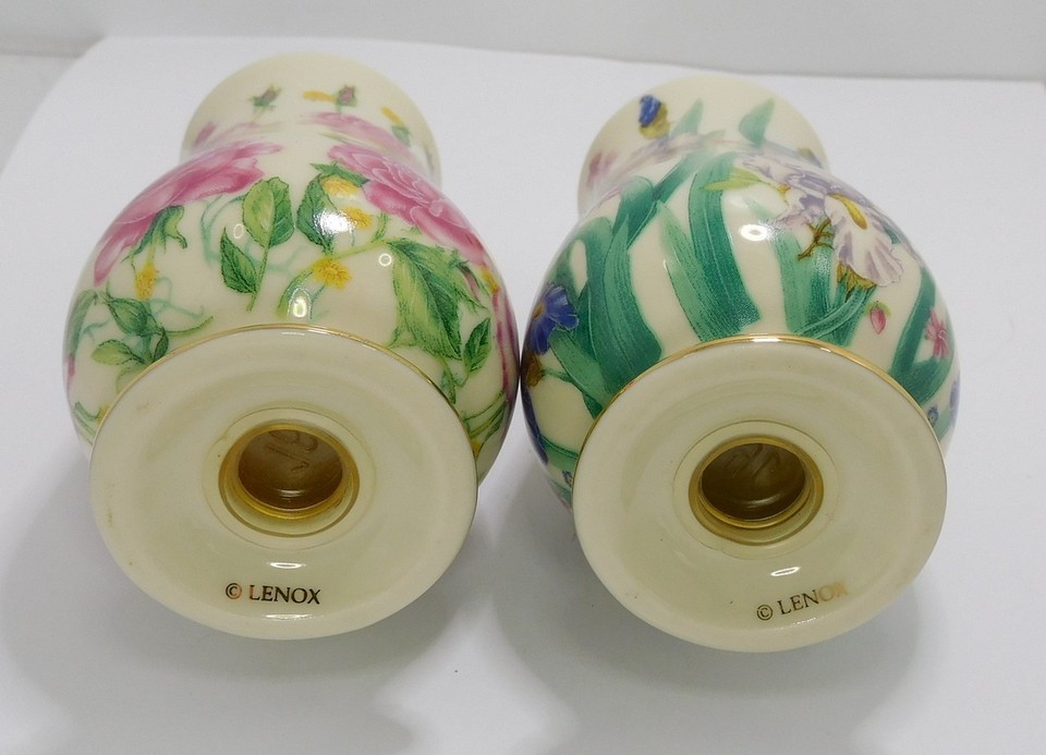 Lenox Suzanne Clee "The Flower Blossom" Salt & Pepper Set ~ Iris and ...