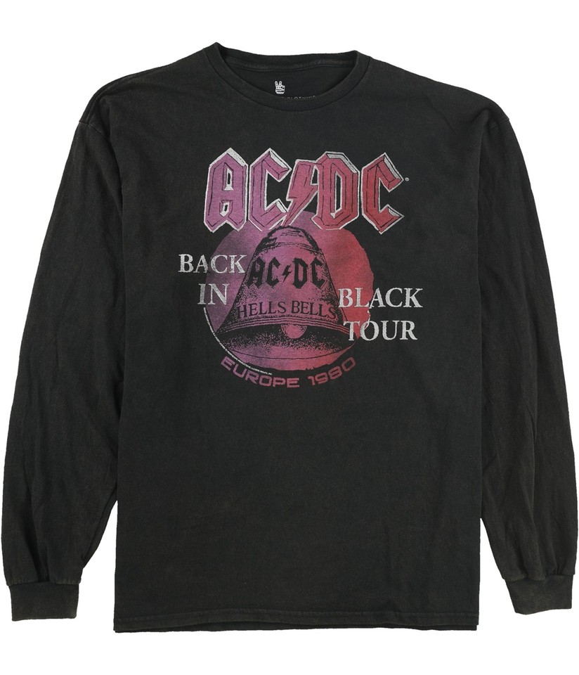 Junk Food Womens ACDC Europe '80 Tour Graphic T-Shirt, Black, Medium | eBay