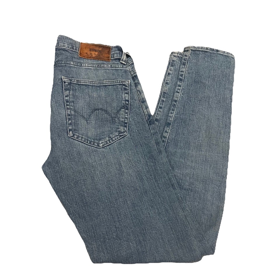 Edwin ED-85 Jeans Slim Tapered Light Blue Japanese Denim mens W30 L32 ...