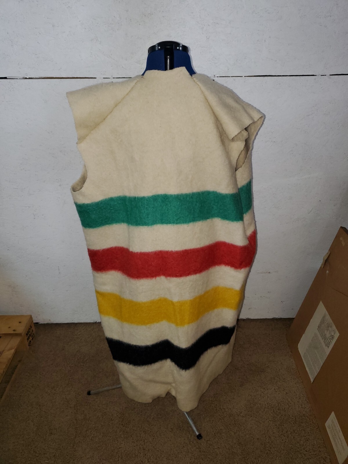 Traditional capote made from a Hudson's Bay point blanket | eBay