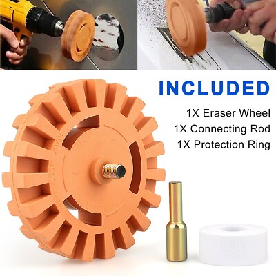 4'' Car Decal Remover For 3M Glue Rubber Eraser Wheel Remove Adhesive ...