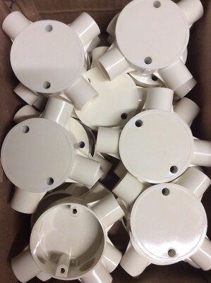 20 New PVC Conduit Round 3 Way Tee Box - 20mm,White UK Seller | eBay UK