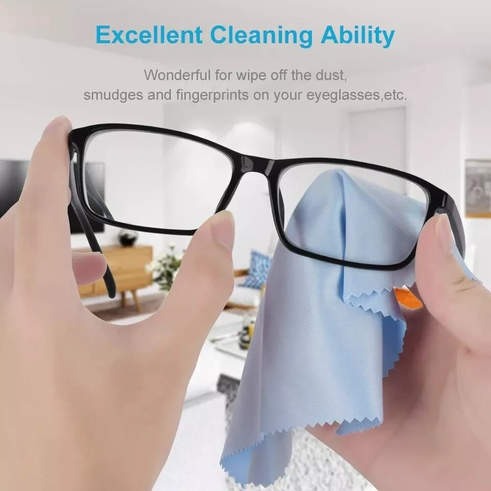 8 PCS Microfiber Cleaning Cloth for Glasses (6"x7"), Premium Eyeglass ...