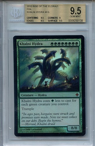 MTG Khalni Hydra BGS 9.5 Gem Mint Rise o/t Eldrazi Foil Magic Card ...