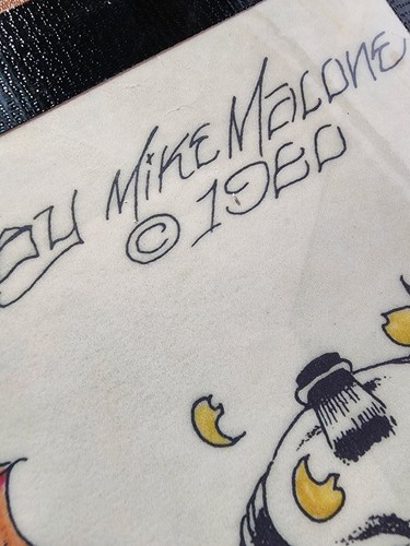 RARE 1980 Mike Rollo Malone Vintage Tattoo Flash Sheet Biker Reaper ...