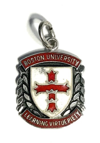 Vintage Sterling Silver Rare Boston University College Charm Piety MA ...