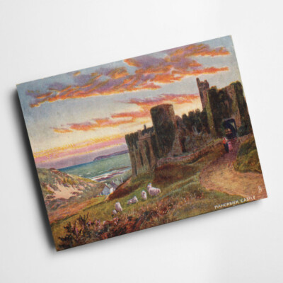 A4 PRINT - Vintage Wales - Manorbier Castle (b) | eBay UK