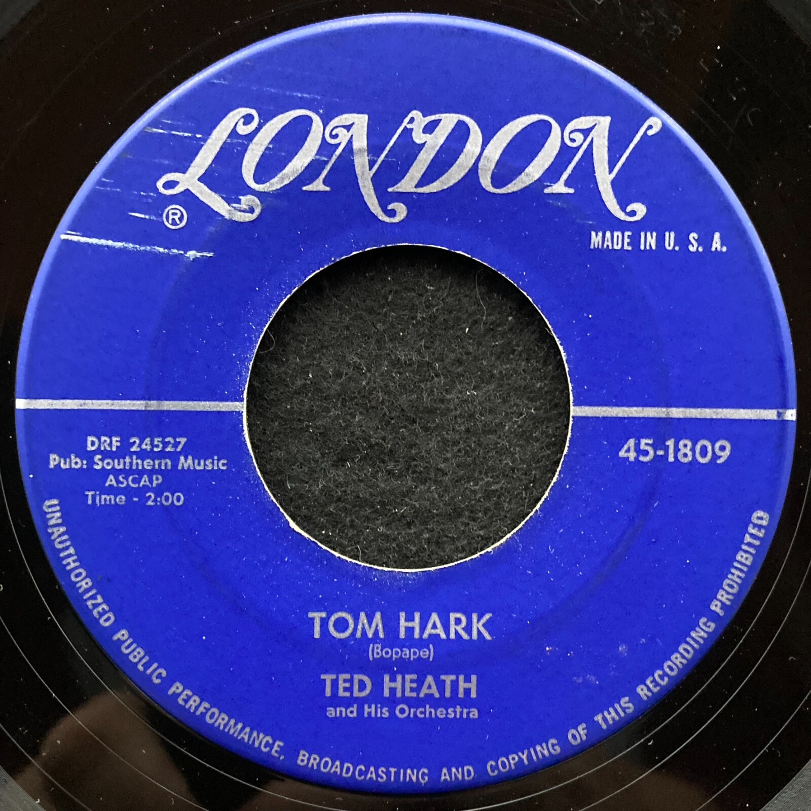 Tom Hark/Cha Cha Baby by Ted Heath (London 1809) 7" EX | eBay