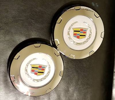 2PCS 2007-2015 CADILLAC ESCALADE WITH COLOR CREST 22" WHEEL CENTER CAPS ...