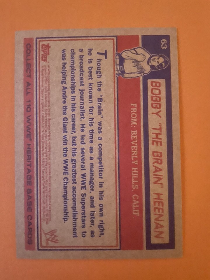 2012 Topps Heritage WWE #63 Bobby the Brain Heenan WWF | eBay