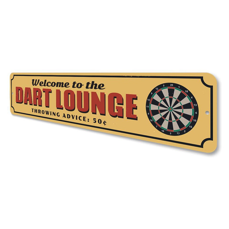 Dart Lounge Sign, Welcome Game Room, Throwing Advice 50 Cents Metal ...
