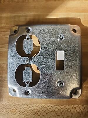 Lot 2 - RS2-10R 4" x 4" Square Raised Cover Exposed Work Toggle Switch ...