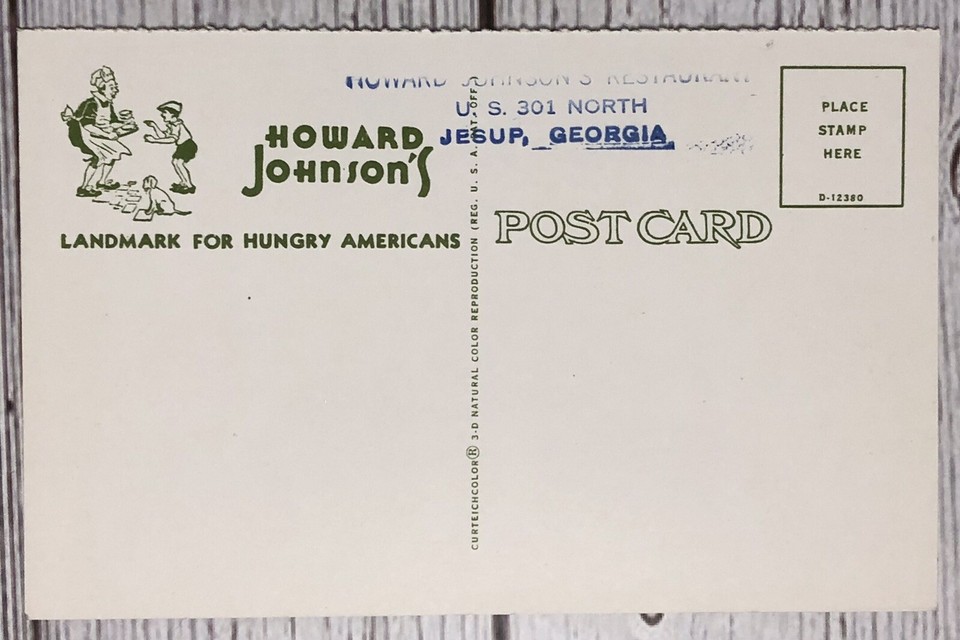 Howard Johnson's Motor Lodge & Restaurant, Jesup GA Georgia Vintage ...