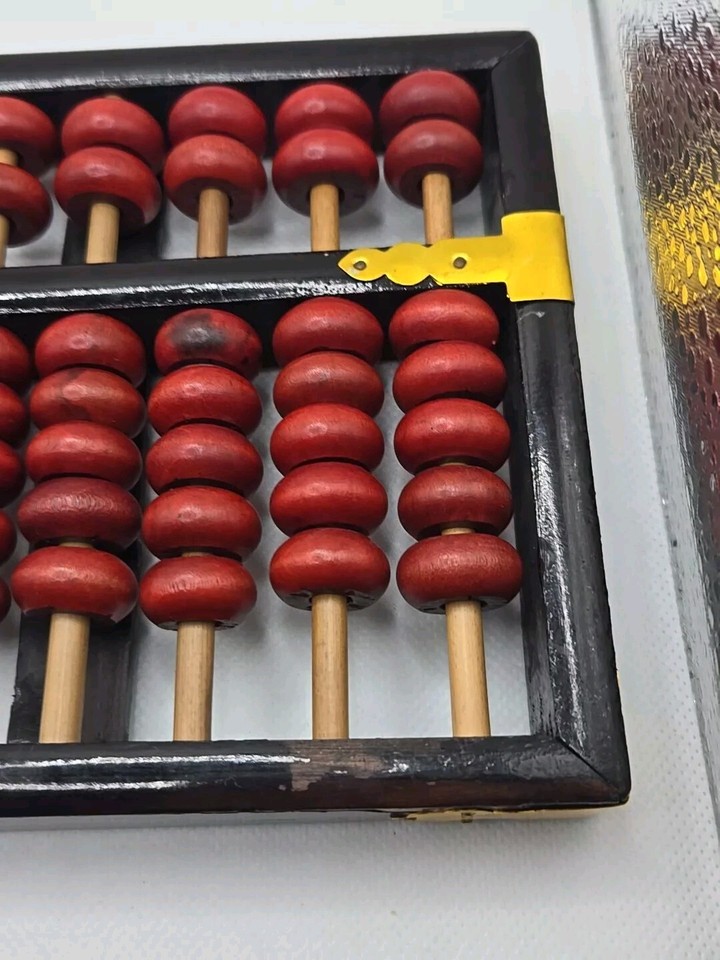 🧮 Antique Asian Chinese Wooden Lotus Flower Abacus 13 Rods 91 Beads | eBay