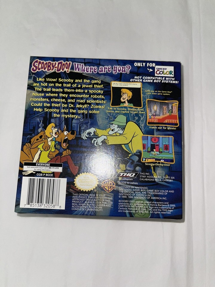Scooby Doo Classic Creep Capers Video Game Box & Instruction Booklet ...