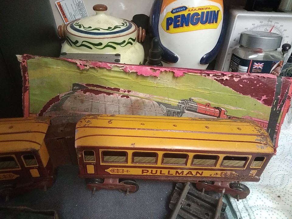 Brimtoy Brand Clockwork Train Set Vintage | eBay UK