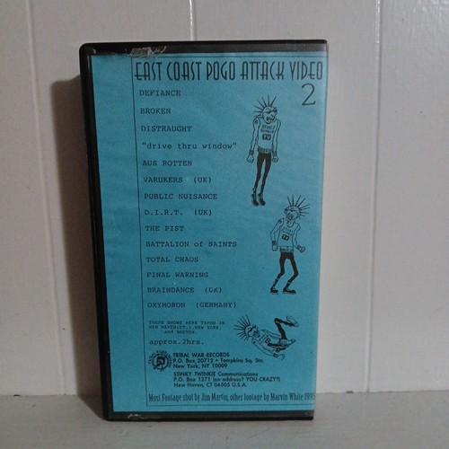 East Coast Pogo Attack Vol 2 VHS Punk Rock Compilation Aus Rotten Pist ...