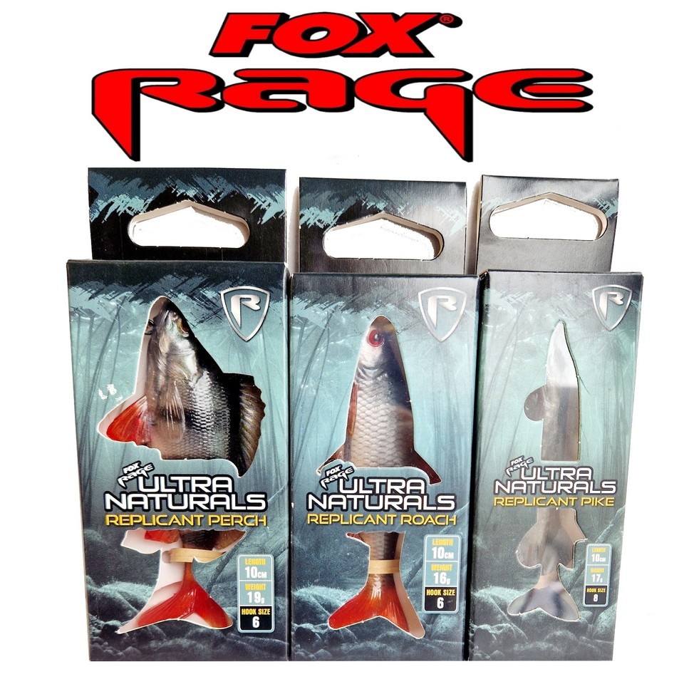 Fox Rage Ultra Realistic Perch Roach Pike Replicant Predator Fishing ...