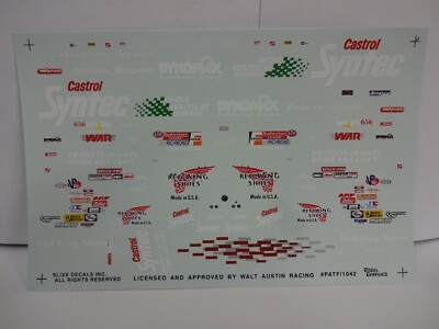 Slixx Drag Racing Decals #1042 NHRA Pat Austin Castrol Syntec T/F ...