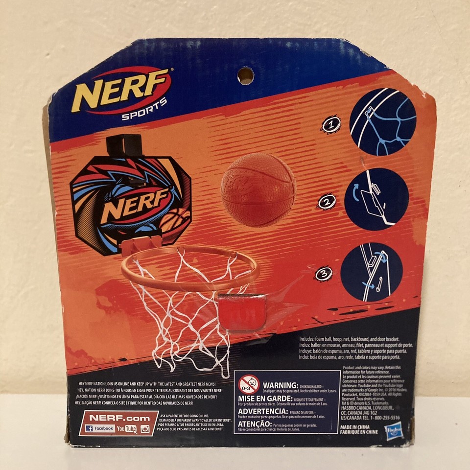 Nerf Nerfoop Jump Shot Mini Indoor Orange Basketball Hoop Brand New | eBay
