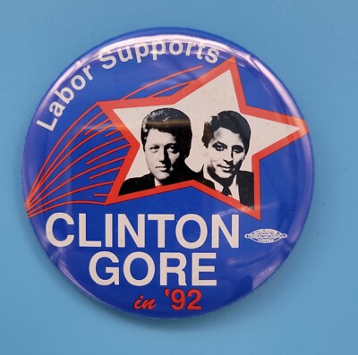 Vintage Presidential Pinback Button Clinton Gore 1992 Presidential ...