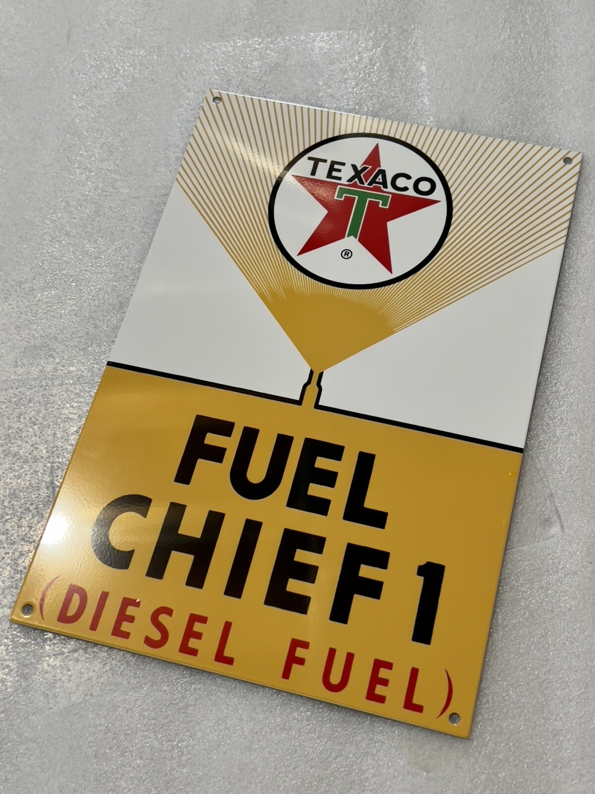 12in Texaco diesel fuel Vintage Style Heavy Steel Metal Sign | eBay