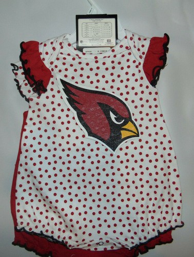 2) Arizona Cardinals Cards Body Suit 3-6 Months NFL Football Girls KIDS ...