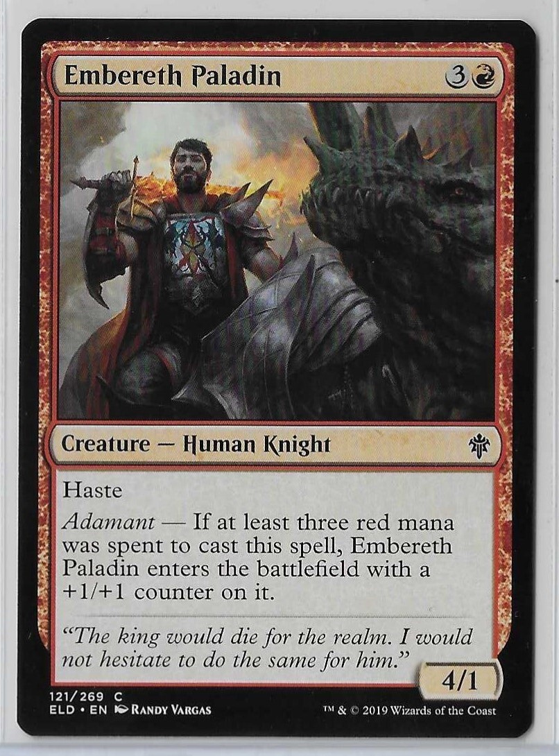 MTG Embereth Paladin Throne of Eldraine (ELD) Common Magic #121/269 ...