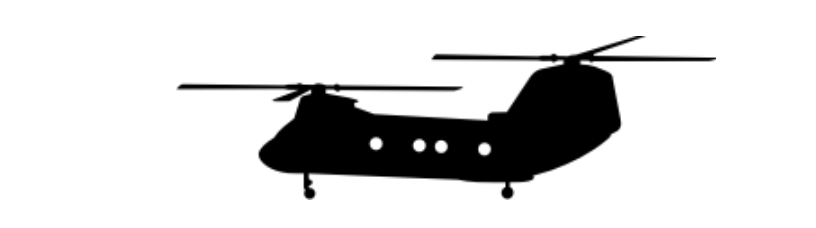 Chinook Helikopter Silhouet Helipad Approach