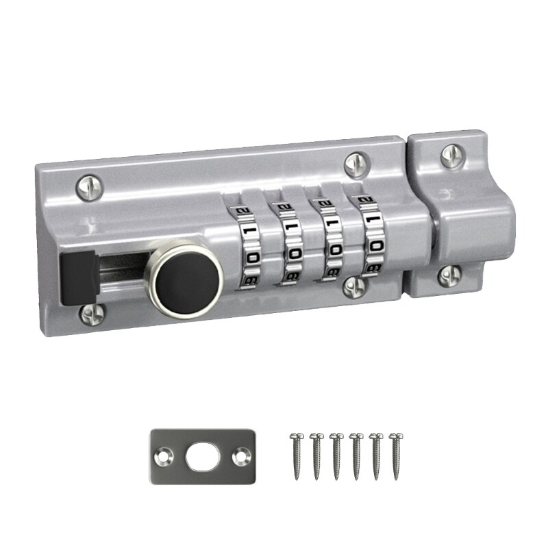 Slide Latches Lock Heavy Duty Anti-theft Security Door Lock Mechanical ...