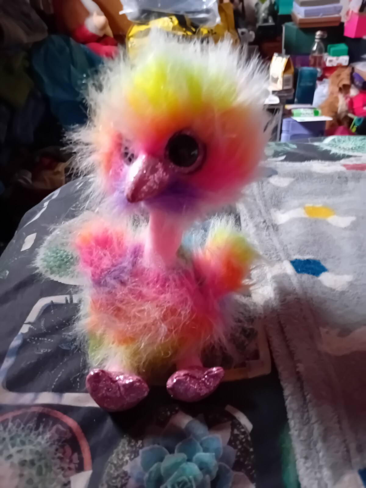 Ty Beanie Boos Asha The Ostrich Chick, Small Plush Multicoloured Toy | eBay