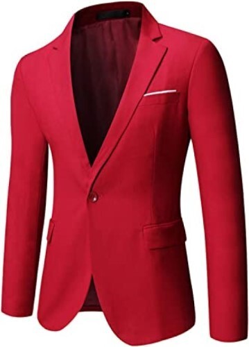 Wulful RED 2XL Suit Double Vented Notch Lapel 1 Button Jacket NWT | eBay