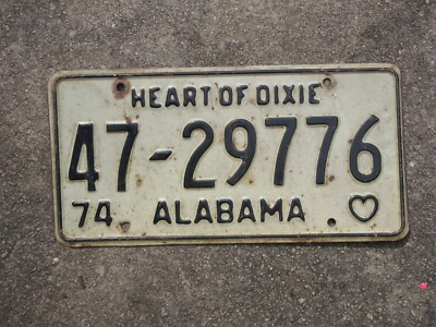 1974 Alabama License Plate Madison County Ford Chevrolet 47 29776 ...