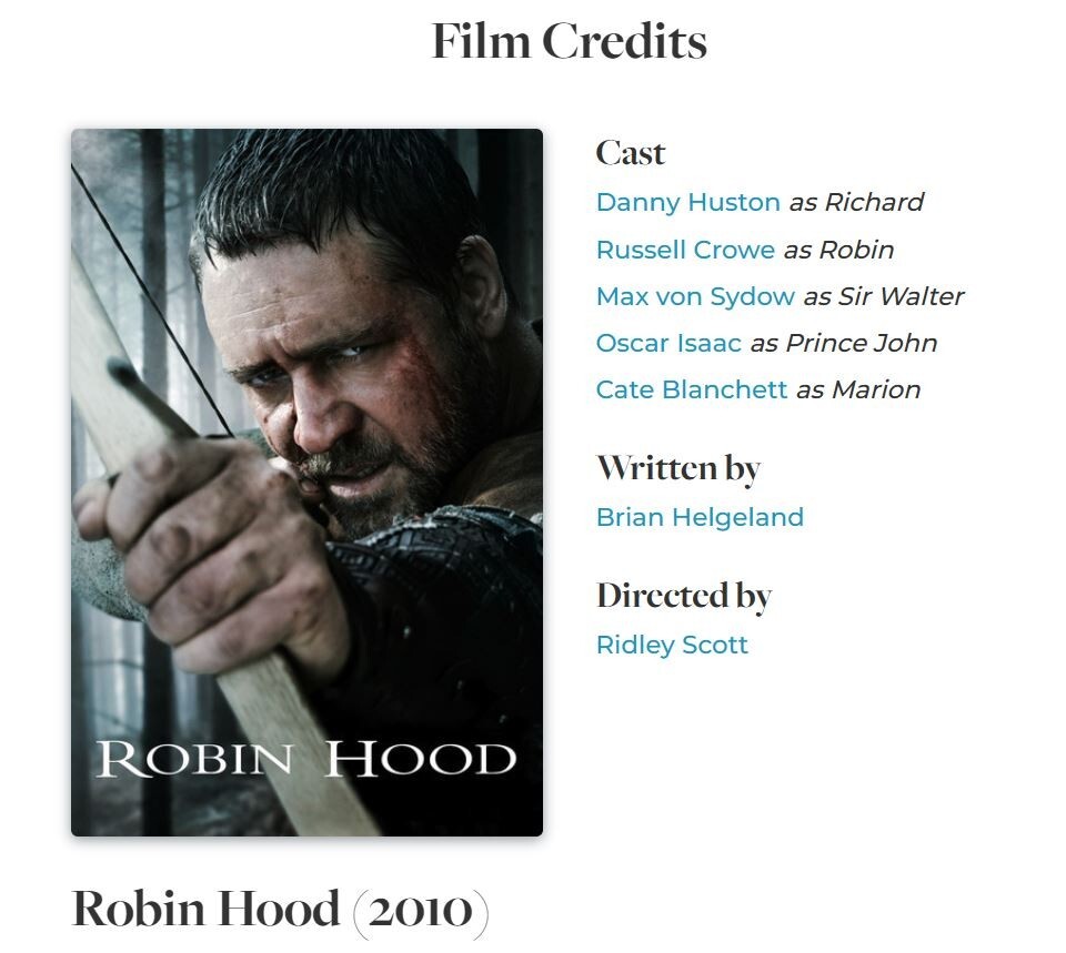 Robin Hood 2010 Cast