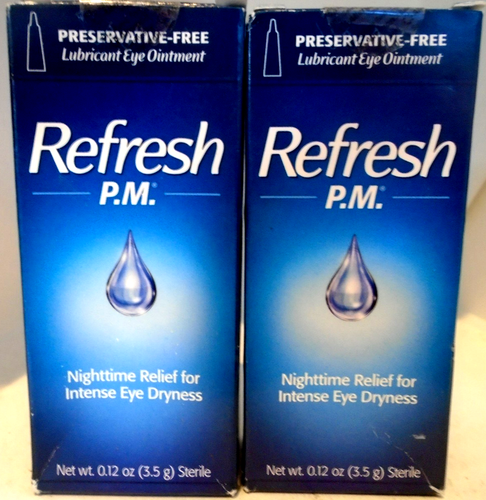 2 LOT Refresh PM Lubricant Eye Ointment Nighttime Relief for Dry Eye ...