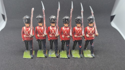 Lot of 6 Vintage Britains Ltd Lead Toy Soldiers – British Guardsmen ...