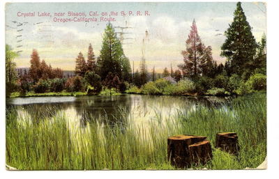 SISSON CA Crystal Lake SPRR Antique 1909 Mt Shasta PC | eBay