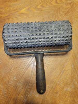 Antique Vintage F.H. Crafts Handheld Concrete Indentation Roller - Good ...