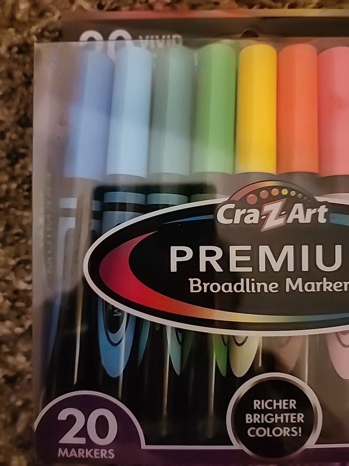 Cra-z-art Premium Broadline Markers 20ct Multicolor Vivid Drawing ...